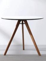China White Round MDF Wood Dining Table Furniture 120cm Customised for sale