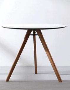 China White Round MDF Wood Dining Table Furniture 120cm Customised for sale