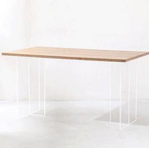 China Customized Kitchen Dining Table Furniture MDF Top Transparent Plastic Leg for sale