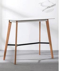 China Kitchen Rectangle Counter Height Dining Table Furniture Wooden Leg Scandinavian Style for sale