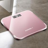 China Rechargeable LED weight scale with tempered glass screen and clear digital display for home and gym use for sale