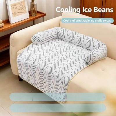 China Pet sofa grey blanket supplies, comfortable and soft, for home use, increase pet interaction for sale