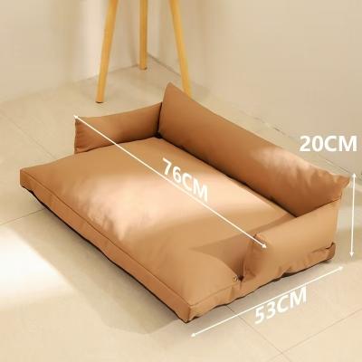 China Pet sofa bed yellow color supplies, comfortable and soft, for home use, increase pet interaction for sale