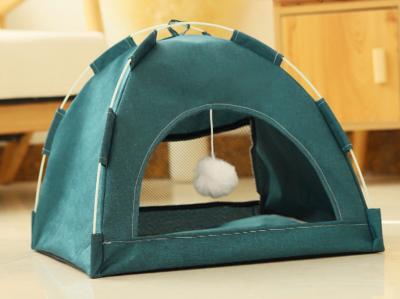 China Pet bed summer green tent  , comfortable and soft, for home use, increase pet interaction for sale