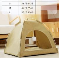China Pet bed summer yellow tent  , comfortable and soft, for home use, increase pet interaction for sale