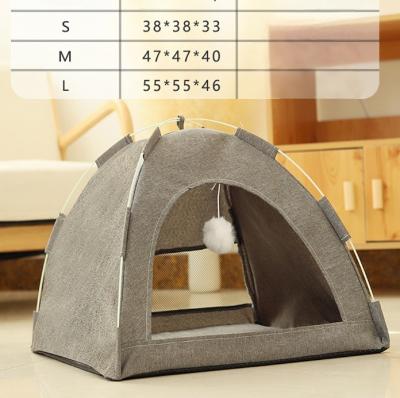 China Pet bed summer grey tent  , comfortable and soft, for home use, increase pet interaction for sale