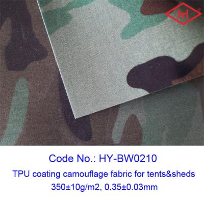 China TPU Coating Camouflage Composite Fabric 350g/m² for Outdoor Tents and Sheds with 1800N/5cm Strength for sale