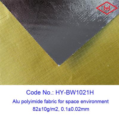 China Aluminum Polyimide Composite Fabric for Space Environment 82 g/m² Weight 0.1mm Thickness High Barrier Material for sale