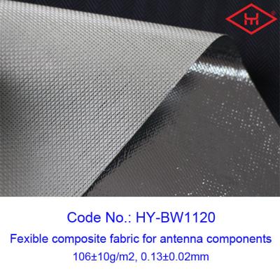 China 145cm Width Flexible Composite Fabric for Antenna Components - 0.13mm Thickness, 2500N Breaking Strength for sale