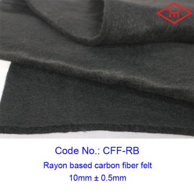 China 10mm 15mm 20mm Industrial Rayon Carbon Fiber Felt Rolls with 3400°C Heat Resistance and 0.15-0.25 W/m·K Thermal Conductivity for sale