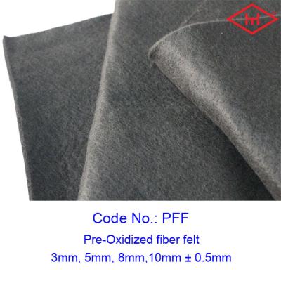 China Industrial Pre-Oxidized Fiber Felt Rolls - 160cm Width, 2200°C Temperature Resistance, 0.08-0.12 g/cm³ Density for sale