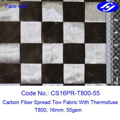 China Toray 12K T800 Carbon Fiber Spread Tow Fabric 55gsm 0.07mm for UAV Body Structure for sale