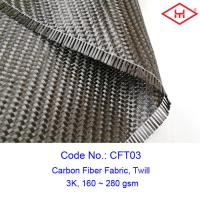 China 240gsm 3K Twill Carbon Fiber Fabric for Cosmetic Applications - 0.30mm Thickness, 50-150cm Width for sale