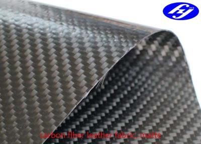 China Matte Polyurethane Leather Fabric TPU Coated Twill 3K Carbon Fiber - 0.61mm Thickness 220g/m² Weight for sale