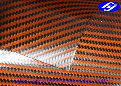 China Matte Twill Carbon Fiber Kevlar Hybrid Fabric 220g/m² with 480g TPU Coating for Industrial Applications for sale
