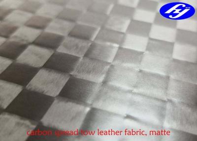 China Matte TPU Coated Spread Tow Carbon Fiber Polyurethane Leather Fabric 480g for Car Decoration for sale