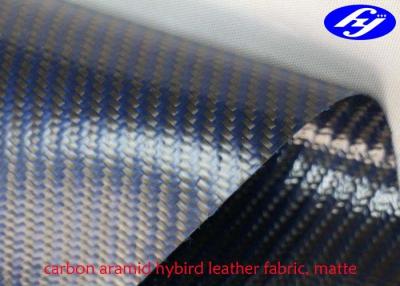 China Blue Carbon Kevlar Hybrid Twill Upholstery Fabric 220g/m² 0.57mm with 480g TPU Coating for Furniture for sale