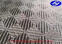 China Mosaic Pattern 3K Jacquard Carbon Fiber Fabric 240 gsm Abrasion Resistant for sale