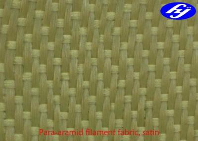 China Satin Aramid Fiber Fabric 1500D 200GSM 0.26mm Thickness for Industrial Use for sale