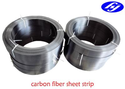 China Black Carbon Fiber Sheet Strip Bridge Structural Reinforcement Lath 50mm Width High Strength Building Material for sale