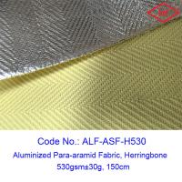 China Fire Retardant Reflective Fabric 530gsm 1.5m Width Para-Aramid Aluminized Safety Textile for sale
