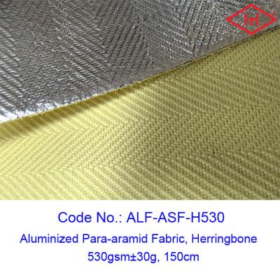 China Fire Retardant Reflective Fabric 530gsm 1.5m Width Para-Aramid Aluminized Safety Textile for sale