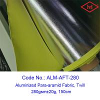 China Fluorescent Yellow Fire Retardant Reflective Fabric Para-aramid 280 GSM 1.5m Width for Protective Clothing for sale