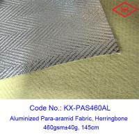 China Fire Retardant Reflective Para-Aramid Fabric 460gsm 1.45m Width Aluminized One Side for sale