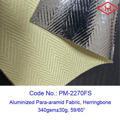 China Fire Retardant Reflective Fabric 1.5m Width 340gsm Para-Aramid Herringbone Weave for sale