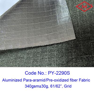 China Para-aramid Pre-oxidized Fiber Fabric 340gsm Fire Retardant Reflective Fabric Heat Resistant to 370°C for sale