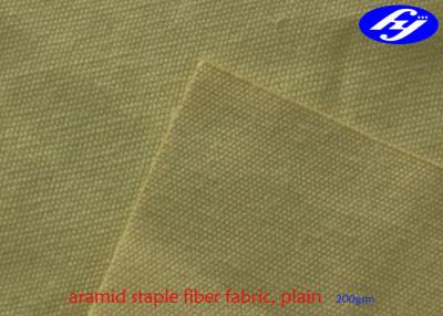 China Fire Proof Para-Aramid Fiber Plain Woven Fabric - Yellow Color Flame Retardant Textile with High Temperature Resistance for sale