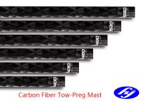 China Aerospace-Grade Carbon Fiber Sailing Mast 1400-2600g with 100% Carbon Content for Competitive Racing for sale