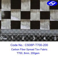 China Toray T700 12K Carbon Fiber Spread Tow Fabric 8mm Width 200gsm for Aerospace and Automotive Applications for sale