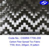 China Jacquard W Pattern 200gsm Spread Tow Carbon Fabric for sale