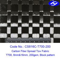 China T700 12K Carbon Spread Tow Fabric 200gsm 8mm 16mm Interval Fatigue Resistance for sale