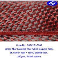 China Plane Pattern Carbon Kevlar Aramid Fabric - 260 g/m² Weight, 0.4mm Thickness for Industrial Reinforcement for sale