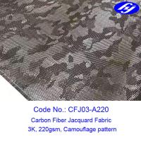 China 0.3mm 3K Camouflage Jacquard Carbon Fiber Fabric 220gsm for Aerospace Auto Parts for sale