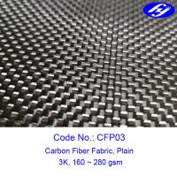 China 3K Carbon Fiber Luggage Fabric 160-280 g/m² Plain Weave 50-150 cm Width for sale