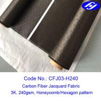 China Honeycomb Pattern 3K Carbon Fiber Jacquard Fabric - 240 g/m² Weight, 0.3 mm Thickness for Composite Manufacturing for sale