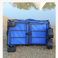 China Large Capacity Silver Folding Trolley Wagon Cart for Camping Fishing Shopping Portable for sale