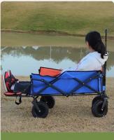 China Large Capacity Silver Folding Trolley Wagon Cart for Camping Fishing Shopping Portable for sale