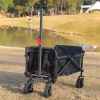 China Large Capacity Silver Folding Trolley Wagon Cart for Camping Fishing Shopping Portable for sale