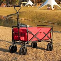 China Heavy Duty Collapsible Folding Outdoor Utility Wagon for Camping and Picnic 100*58*54CM for sale