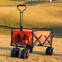 China Heavy Duty Collapsible Folding Outdoor Utility Wagon for Camping and Picnic 100*58*54CM for sale