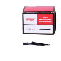 China 3 Inch Black Hardened Steel Masonry Nails - Carbon Steel Smooth Shank 20-100mm Size Range for sale