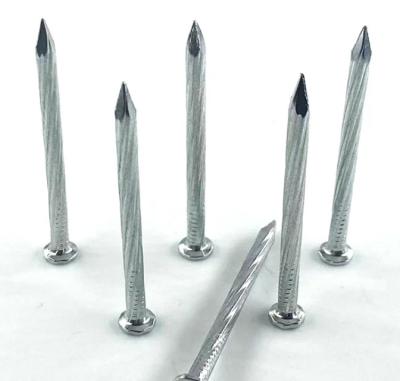 China 45# Carbon Steel Electro Galvanized Angular Spiral Concrete Nails 1.4-5.0mm Diameter 13-150mm Length for sale