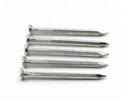 China 6 Inch Silver White Galvanized Concrete Nails - 45#/55# Carbon Steel, 13-150mm Length, 1.4-5.0mm Diameter for sale