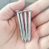China Electro Galvanized Spiral Twisted Concrete Steel Nails 14mm-150mm High Carbon 55# Construction Fasteners for sale