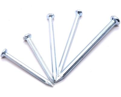 China Silver Hardened Steel Concrete Nails 45# 55# Carbon Steel Box Packing 3/4 to 6 Inch for sale