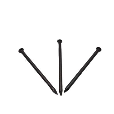 China Black Steel Masonry Concrete Nails 20mm-100mm Smooth Shank with Boiled Black Surface Treatment for sale